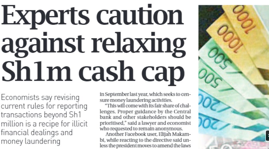 Why Cash transactions above Sh1m is a recipe for money laundering ...