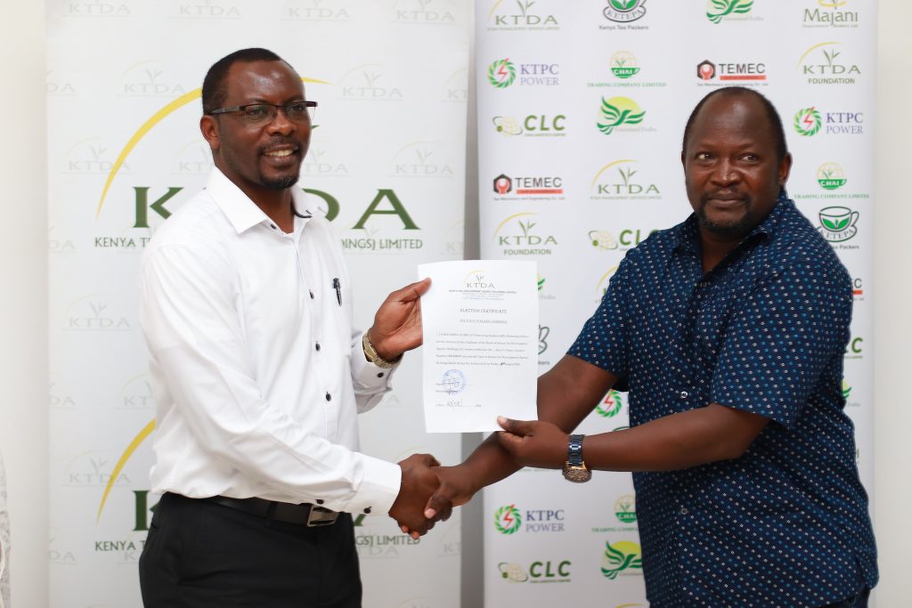 Enos Njeru has been re-elected as the Kenya Tea Development Agency ...